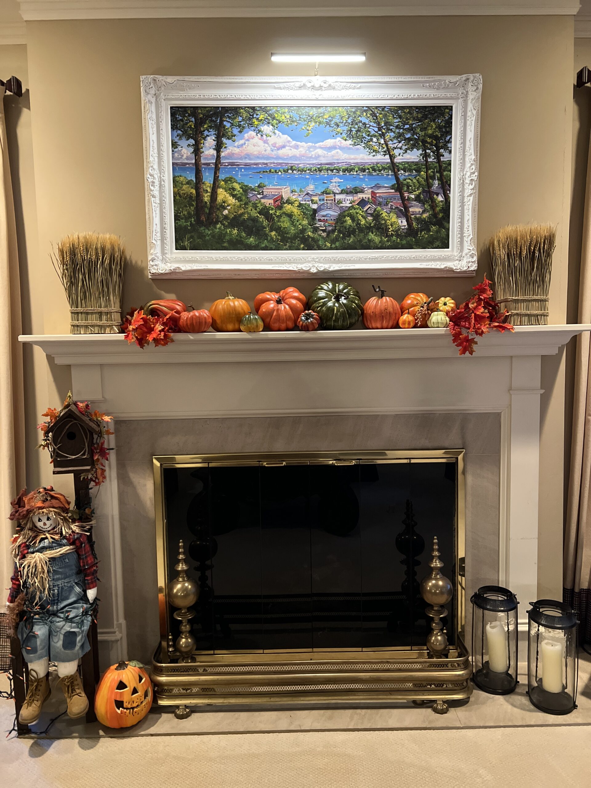 Fall Fireplace Decorations - Seasons Embraced